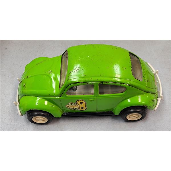 Tonka Volkswagen Bug Toy Car Side Winder Green Vintage 1970s