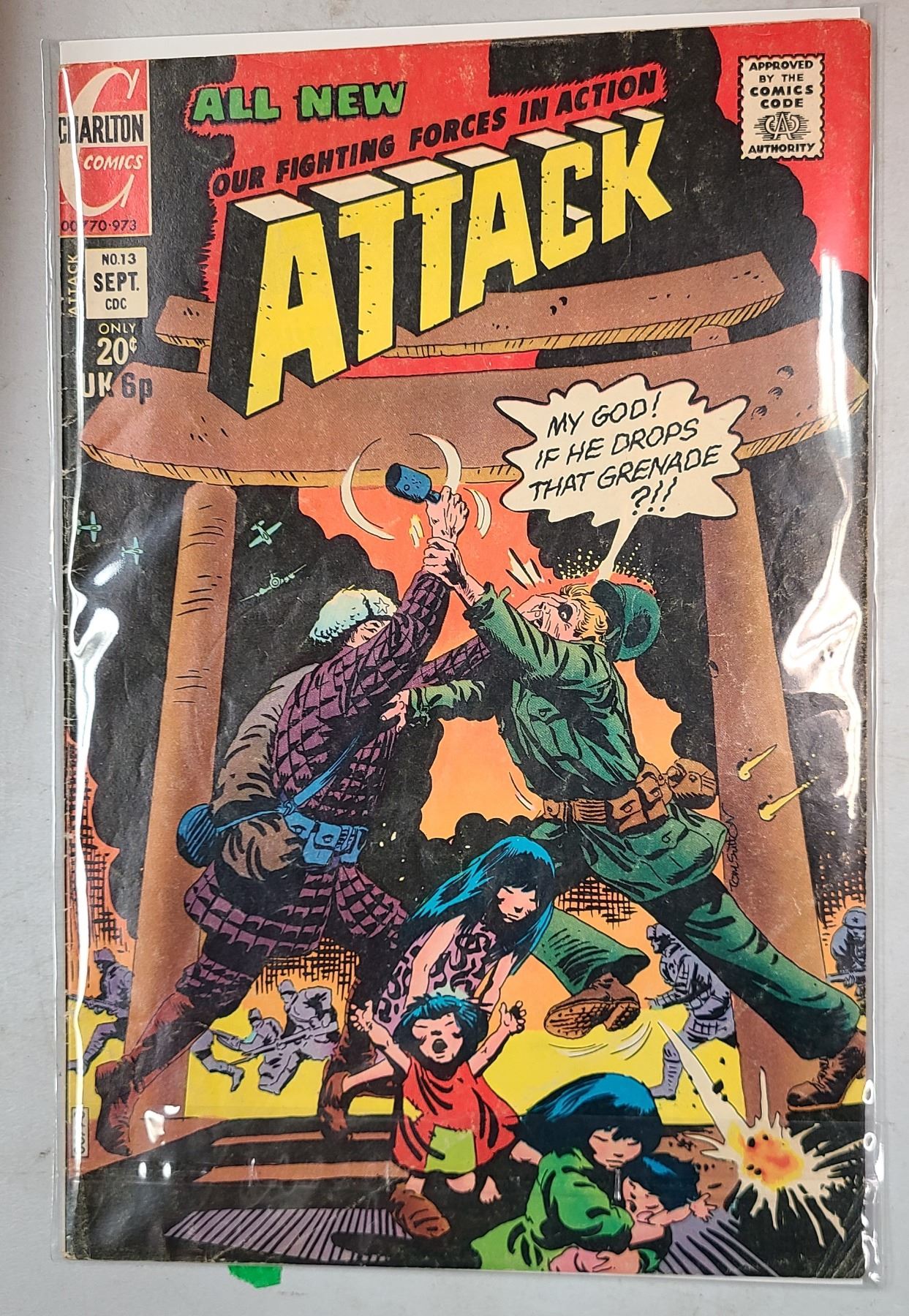 Our Fighting Forces in Action Attack #13 Comic - War - Charlton Comics