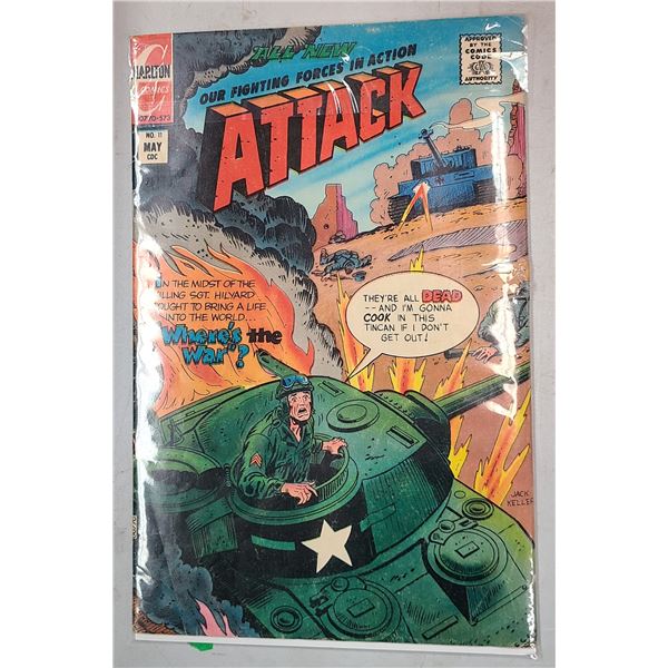 Our Fighting Forces in Action Attack #11 Comic - War - Charlton Comics