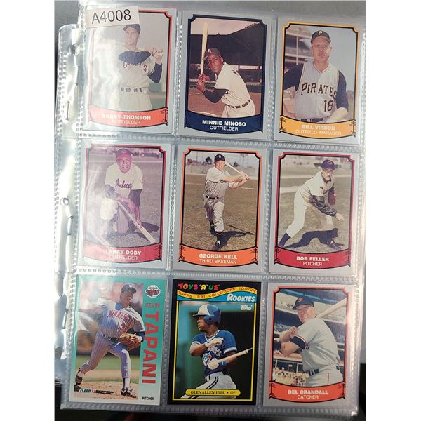 9 Sheets of Baseball Cards - 1970's to 2000's - Stars and Rookies ...