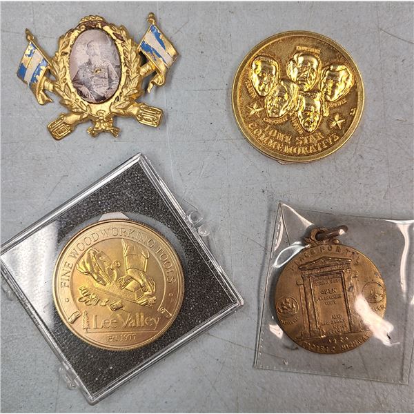 3 Vintage Medals and Badge