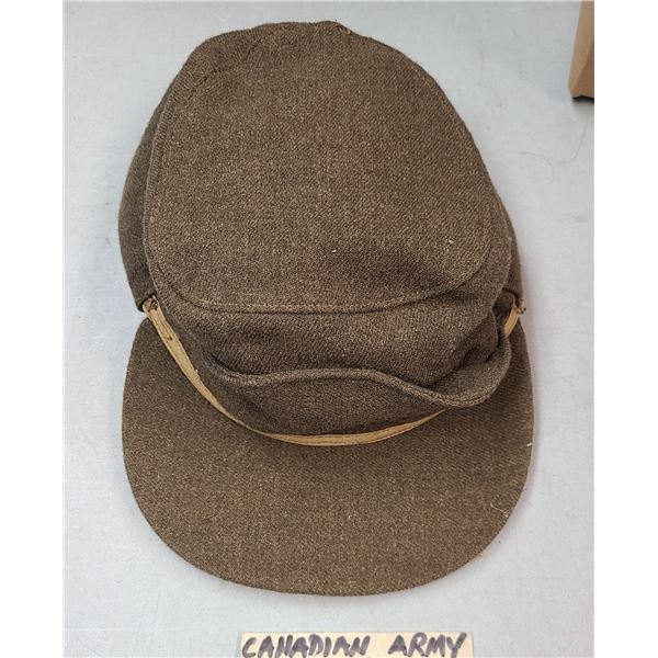 Canadian Army Hat - Winter Cap 1956 Size 7 - Issued
