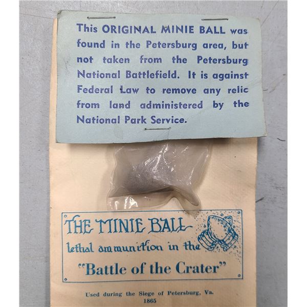 Minie Ball Bullet - Original Flintlock Buillet from Battle of the ...