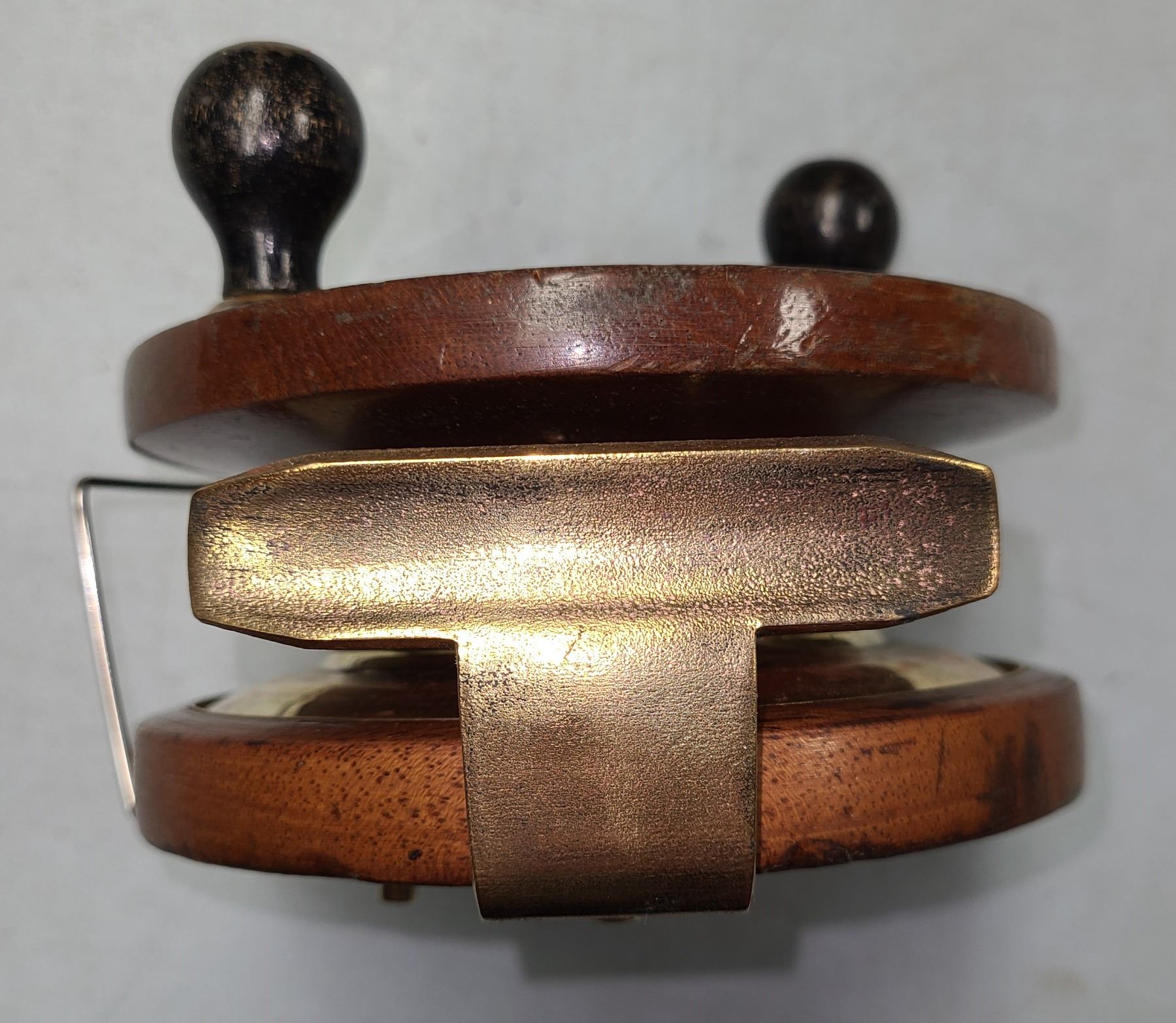 Vintage PEETZ Wood & Brass 5" Trolling & Mooching Reel Made in Victora BC