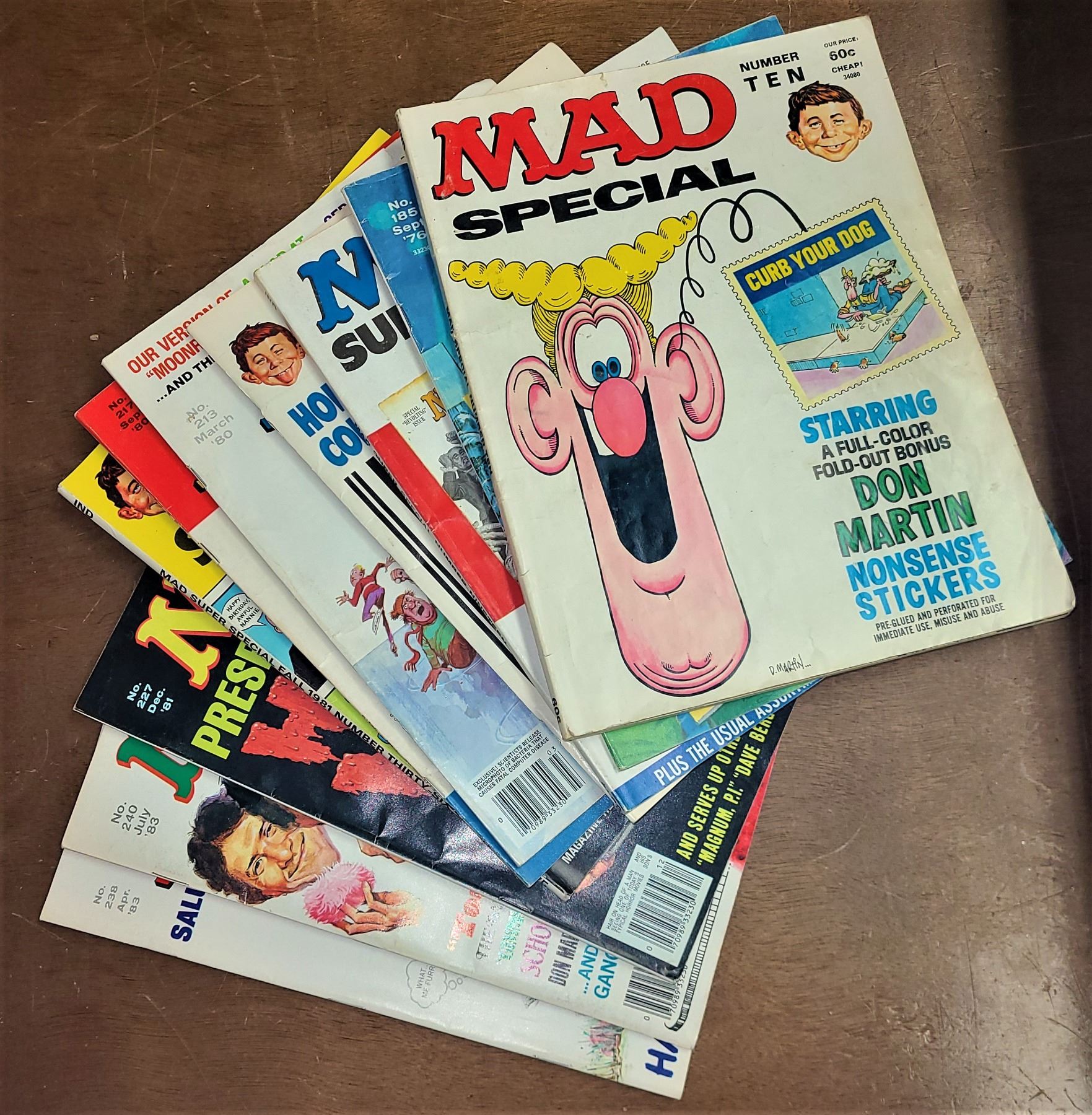 MAD Magazine Vintage Lot 1976 to 1983 - lot of 10 Copies