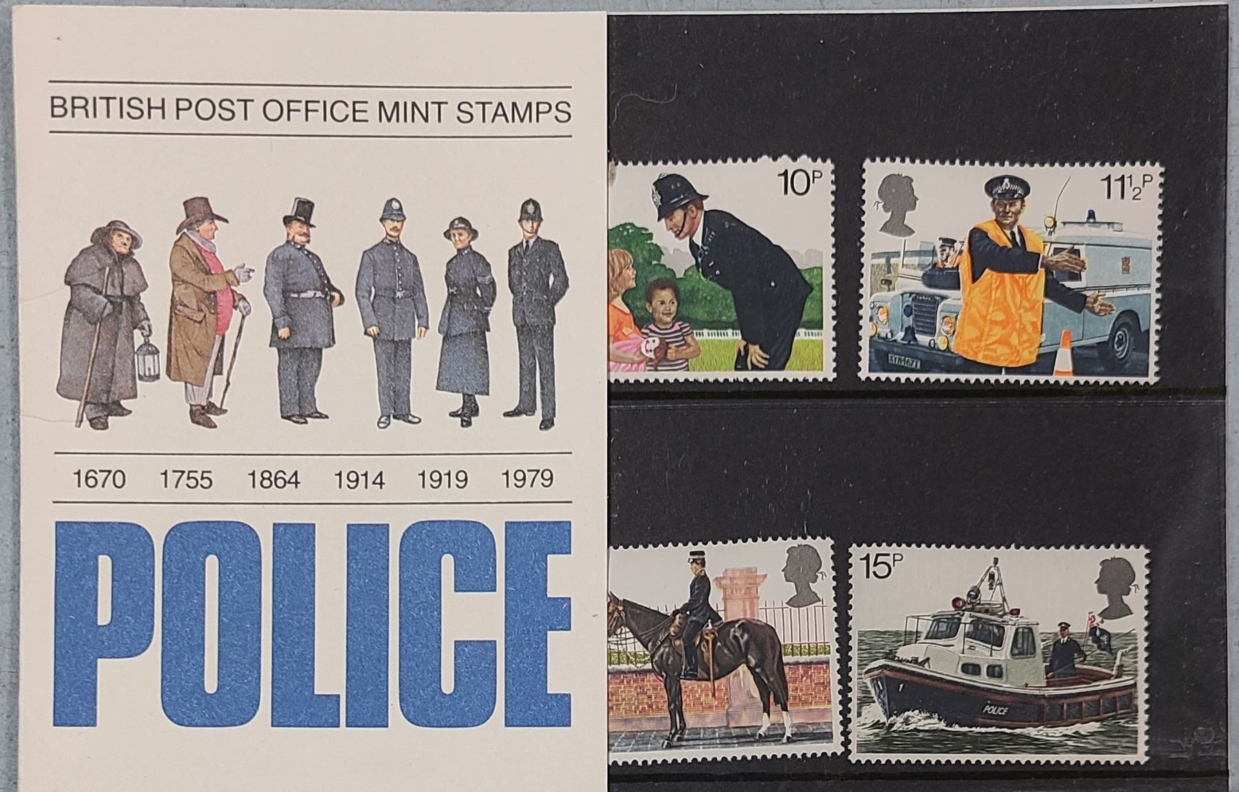 British Post Office POLICE Mint Stamps 1979.. 4 Stamps