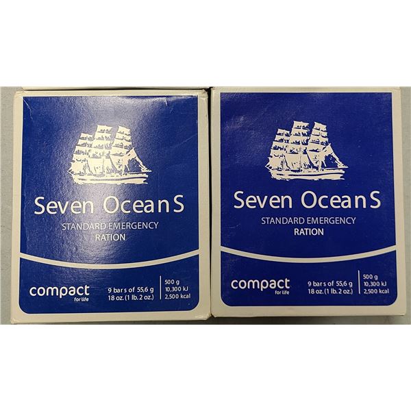 Seven Oceans Standard Emergency Ration Pack - 9 Bars in each Box - 2 ...