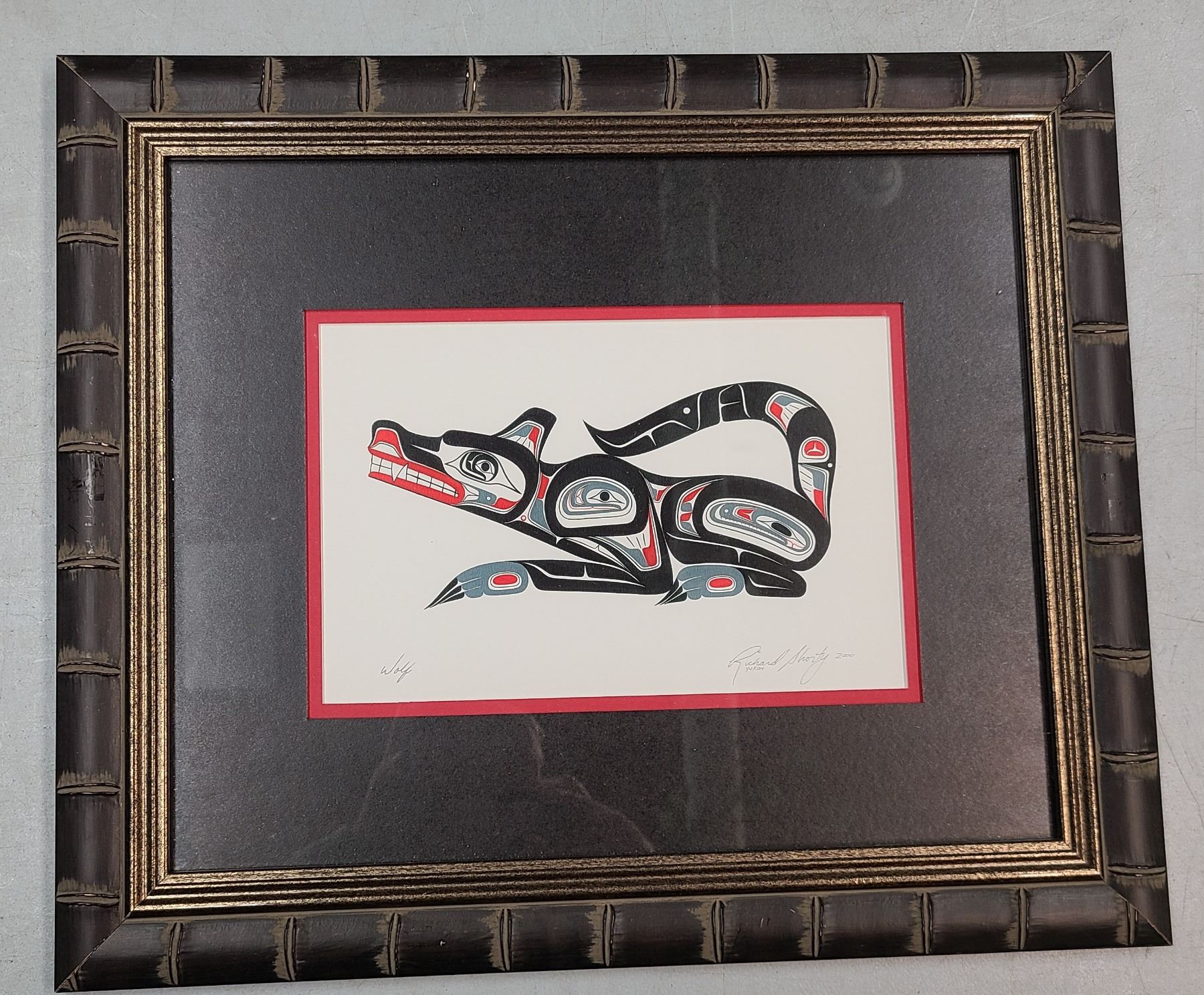 WOLF - Richard Shorty Artwork Print Framed under Glass