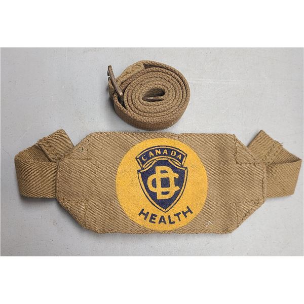 Military Civil Defence Arm Band Brassard WW2 Health Dept plus Strap