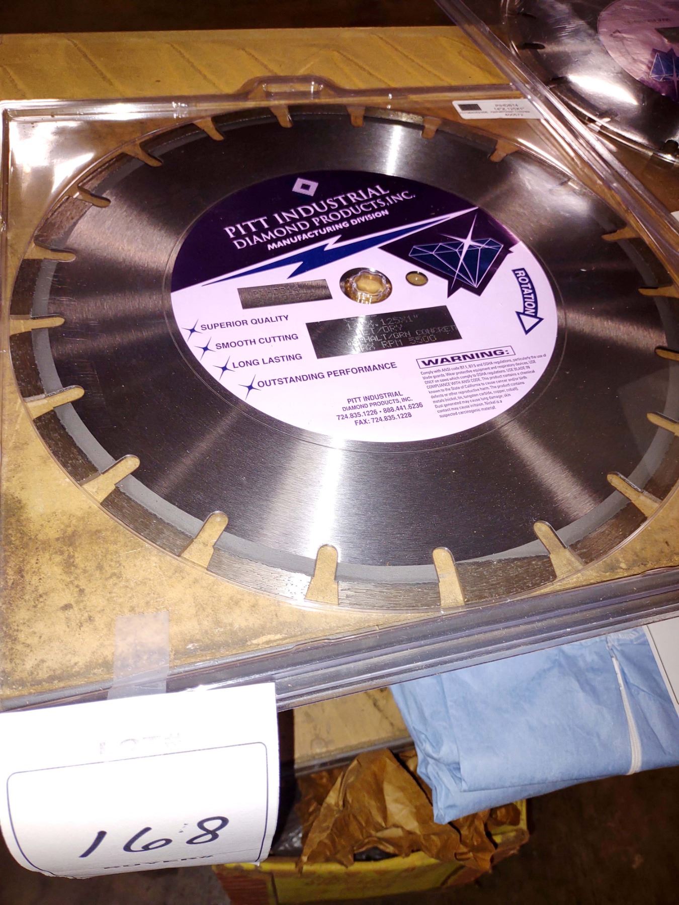 NEW, PITT INDUSTRIAL DIAMOND BLADE WET/DRY CONCRETE BLADE