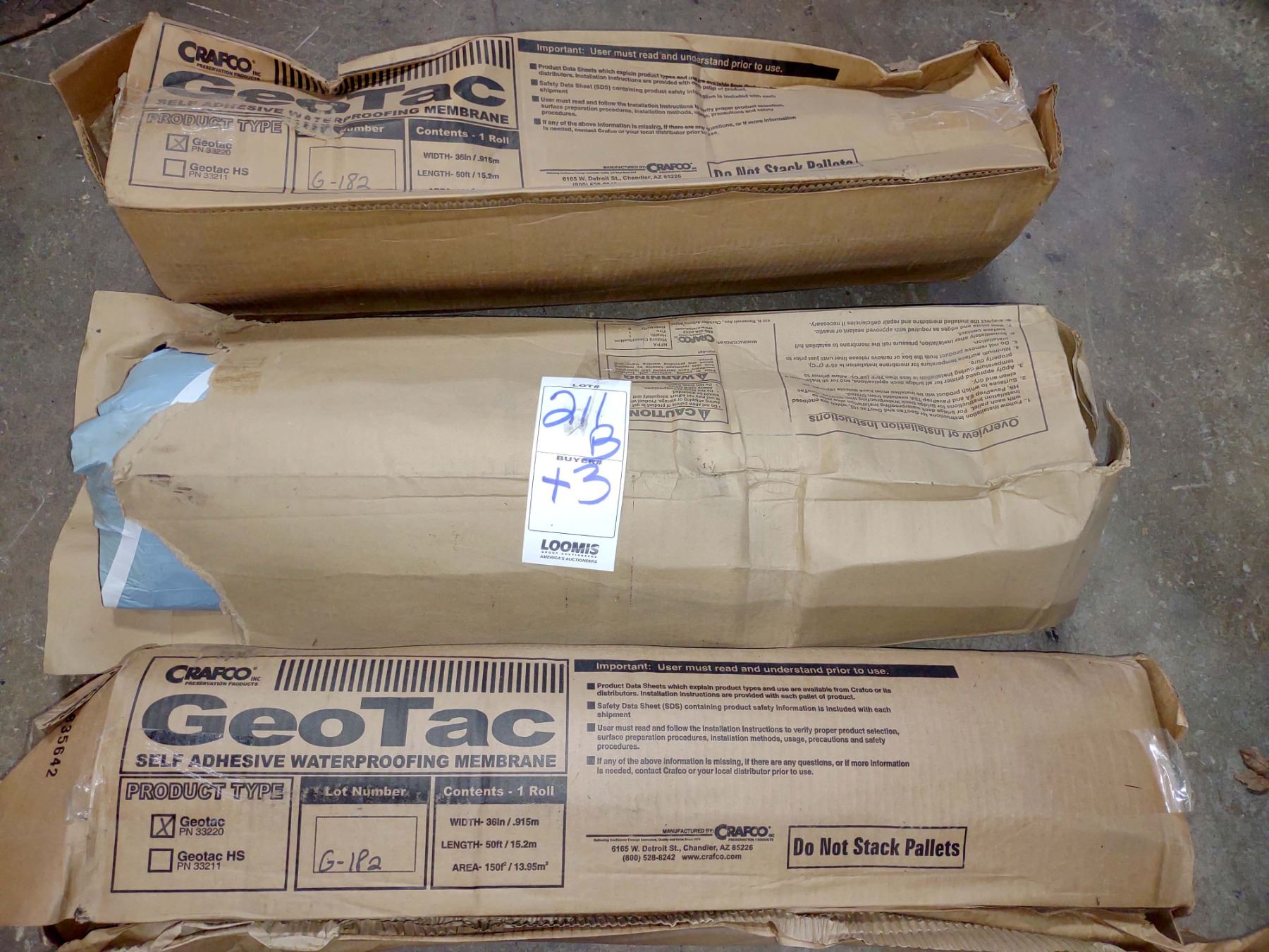 NEW, GEOTAC PN33220 SELF ADHESIVE WATERPROOFING MEMBRANE (X3)