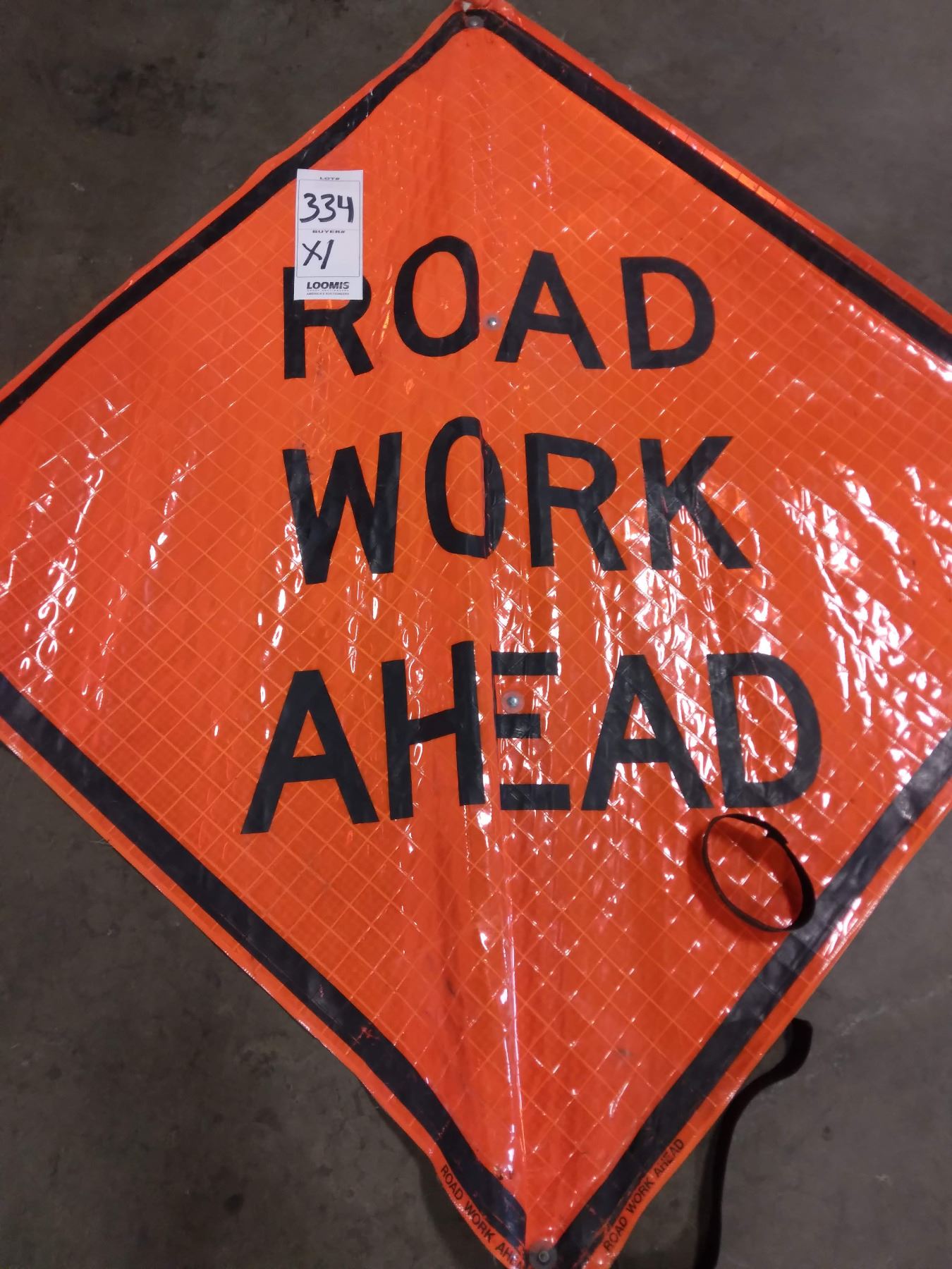 ROAD WORK AHEAD SIGN