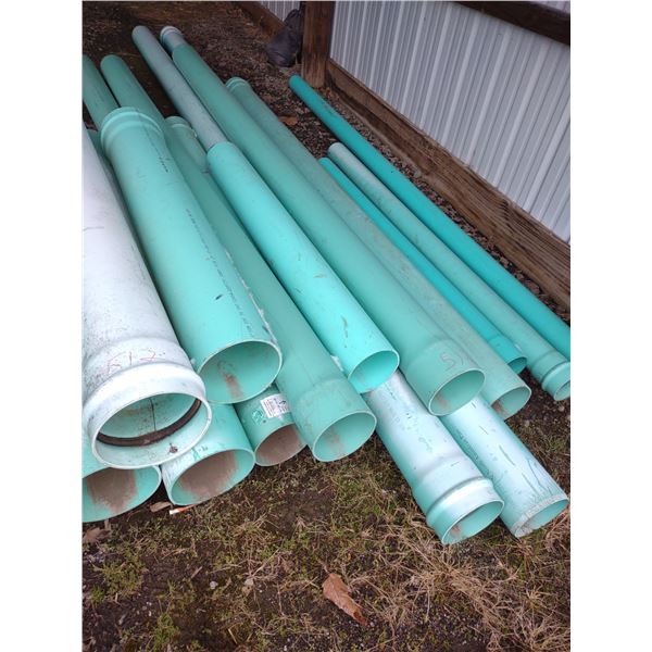 LARGE LOT OF ASSORTED PVC PIPES