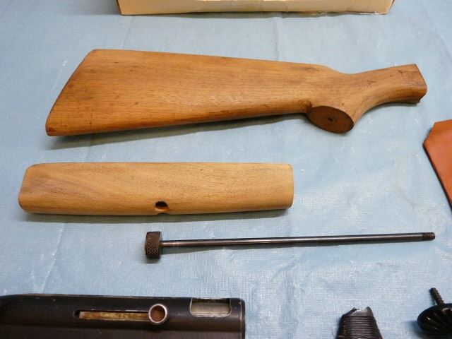 Gevarm model A6 semi auto 22 caliber parts , receiver, wood, stock bolt ...