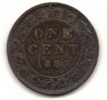 1887 Canada Large One Cent