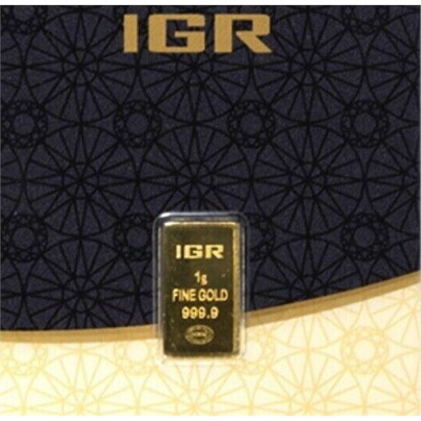 1 gram IGR .9999 Fine Gold Bar - Istanbul Gold Refinery - Sealed Assay