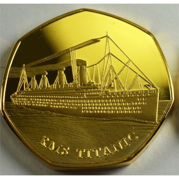 24CT Gold Plated Titanic commemorative Coin