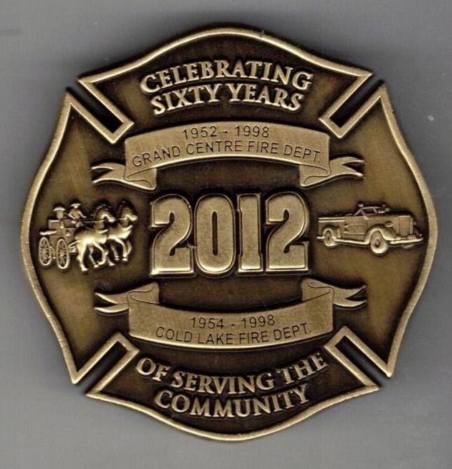 2012 Cold Lake Fire Department Medallion