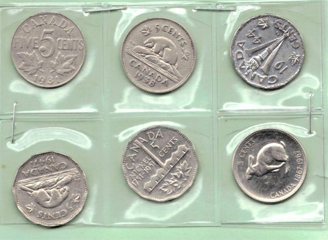 Canadian 5 Cent Collection