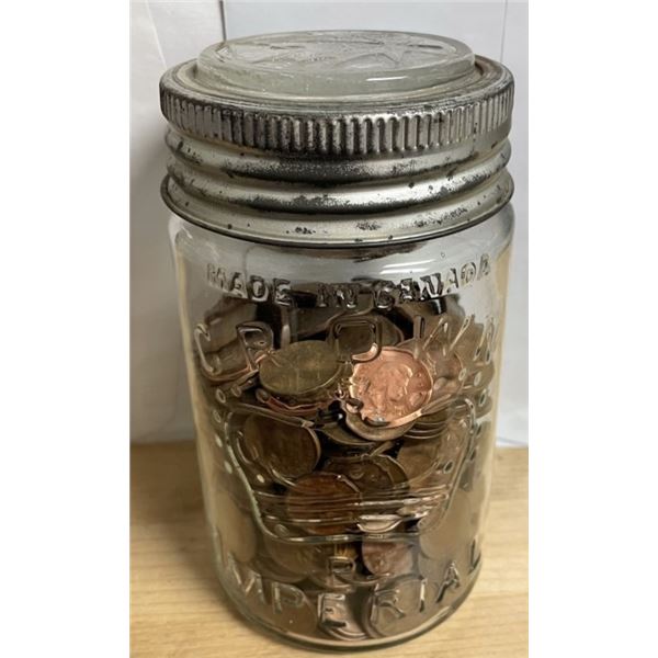 Crown Jar of Canadian Pennies