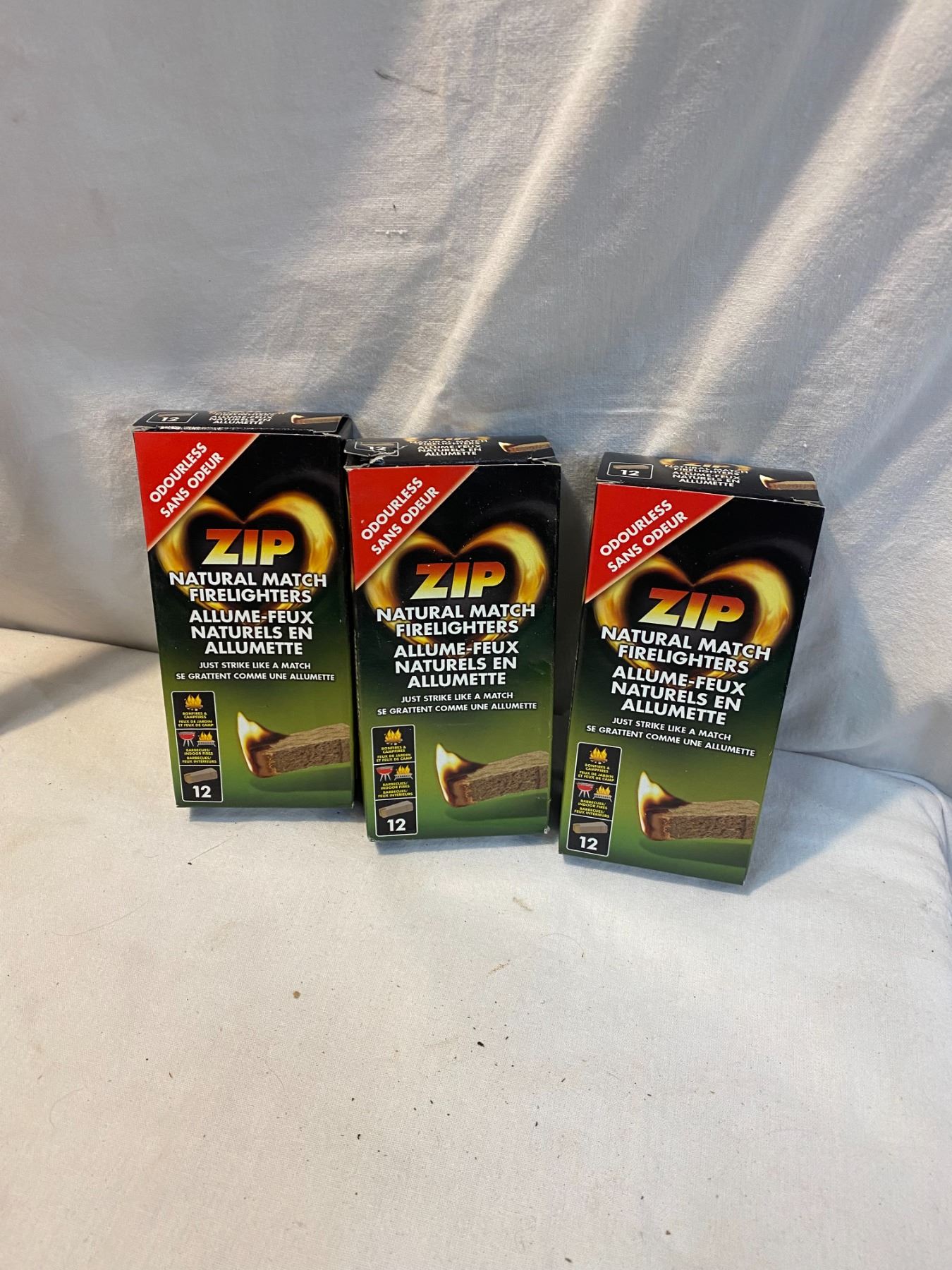 Zip natural match fire lighters