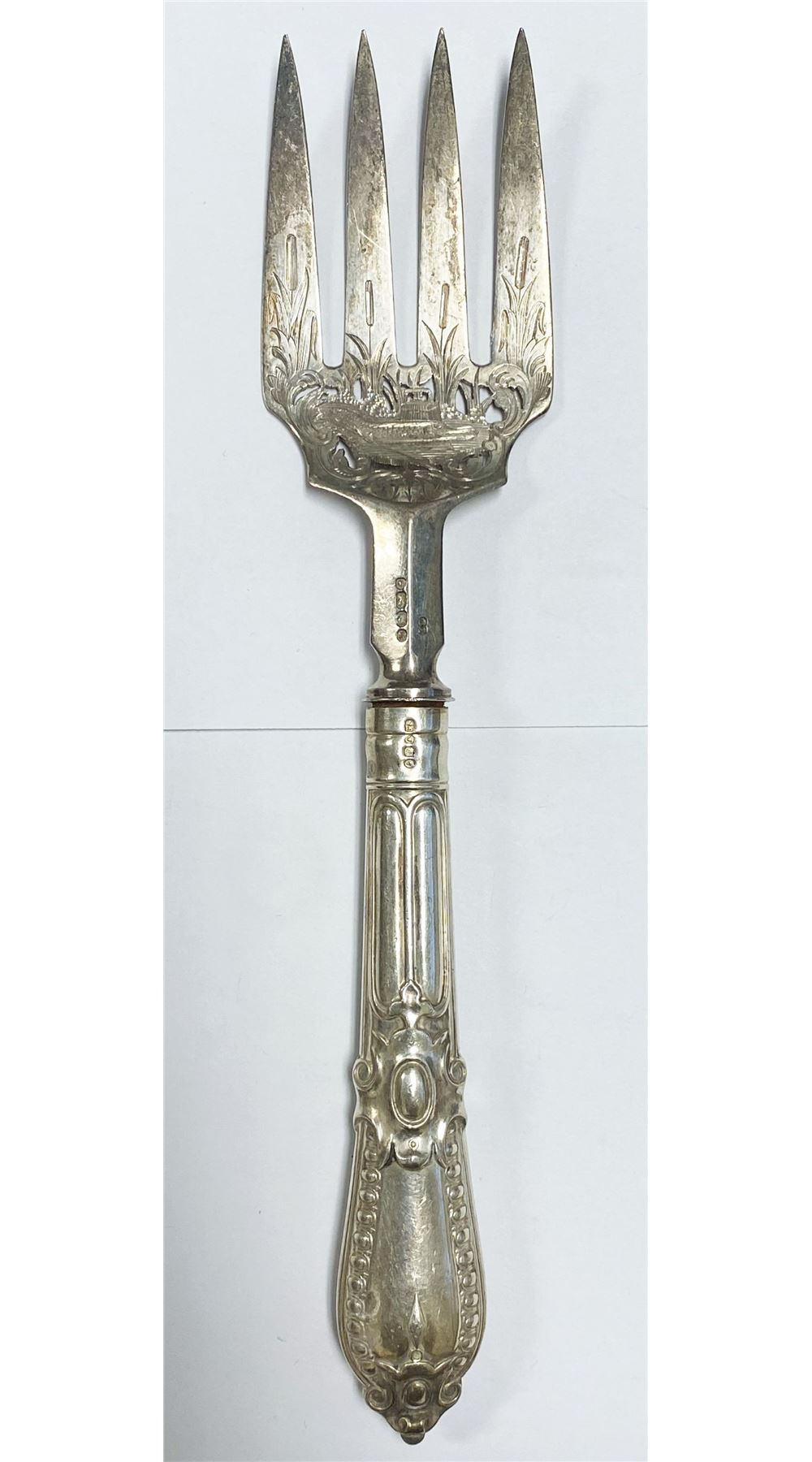 Vintage Cool Design Sterling Silver Fork