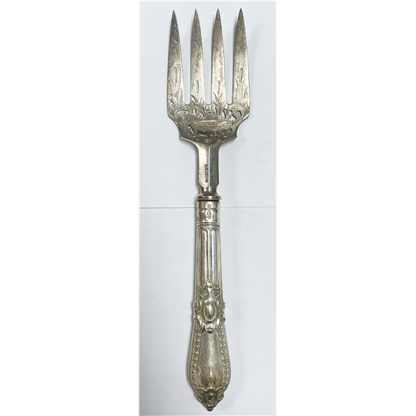 Vintage Cool Design Sterling Silver Fork