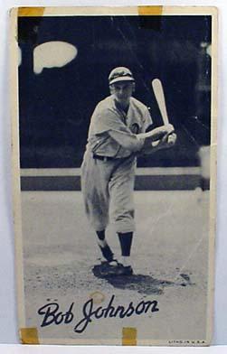 1936 BOB JOHNSON BASEBALL CARD - GOUDEY WIDE PENS