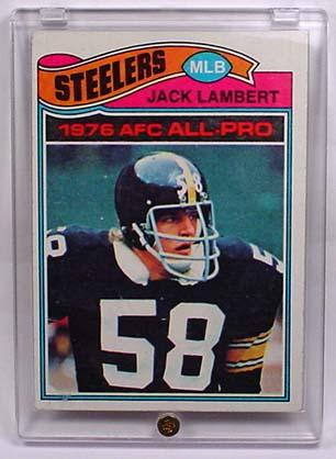 1977 TOPPS JACK LAMBERT NO. 480 FOOTBALL CARD