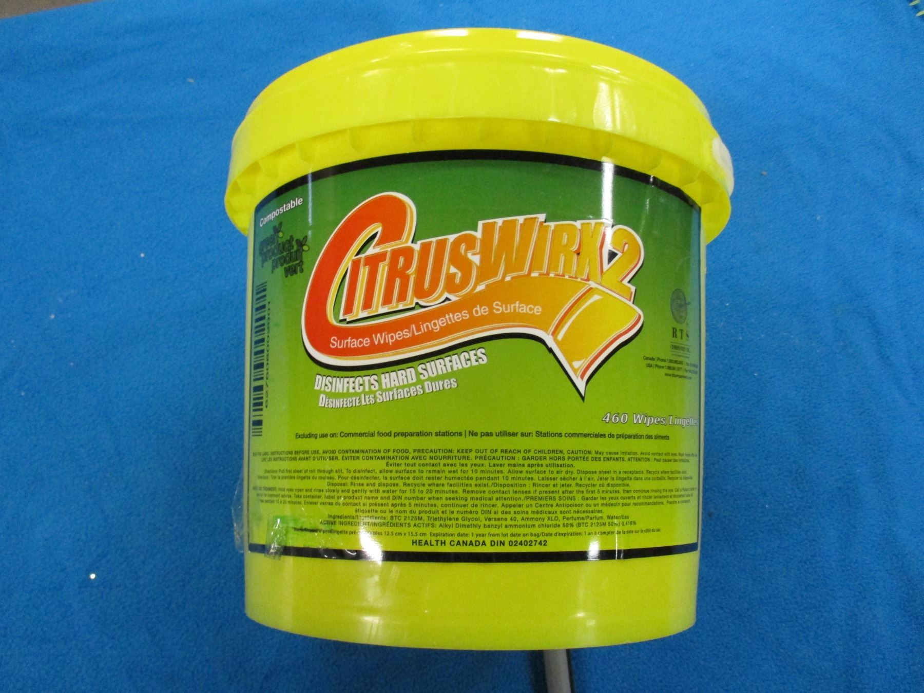 CITRUS SCENT WIPES (46 WIPES) - PER PAIL