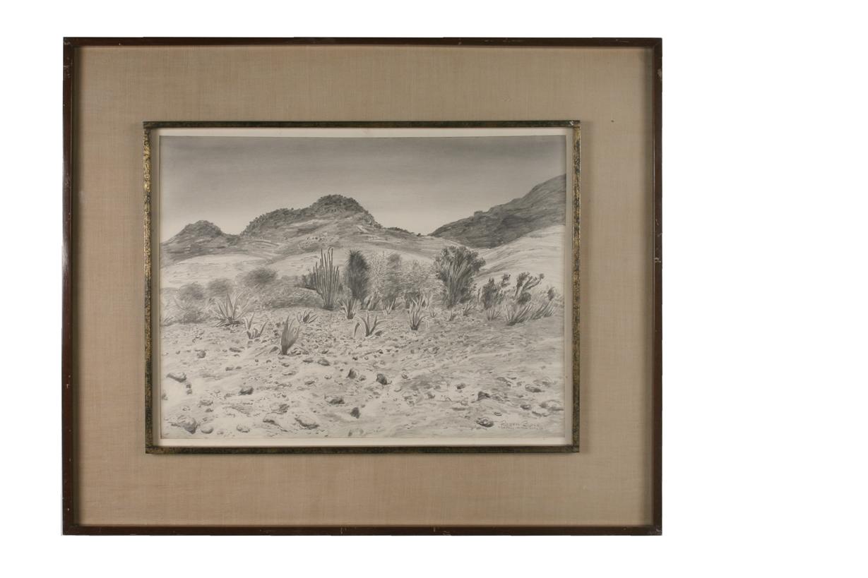 Robert Block: Mexican landscape "Oaxaca Milta" , Mexico 1954 April