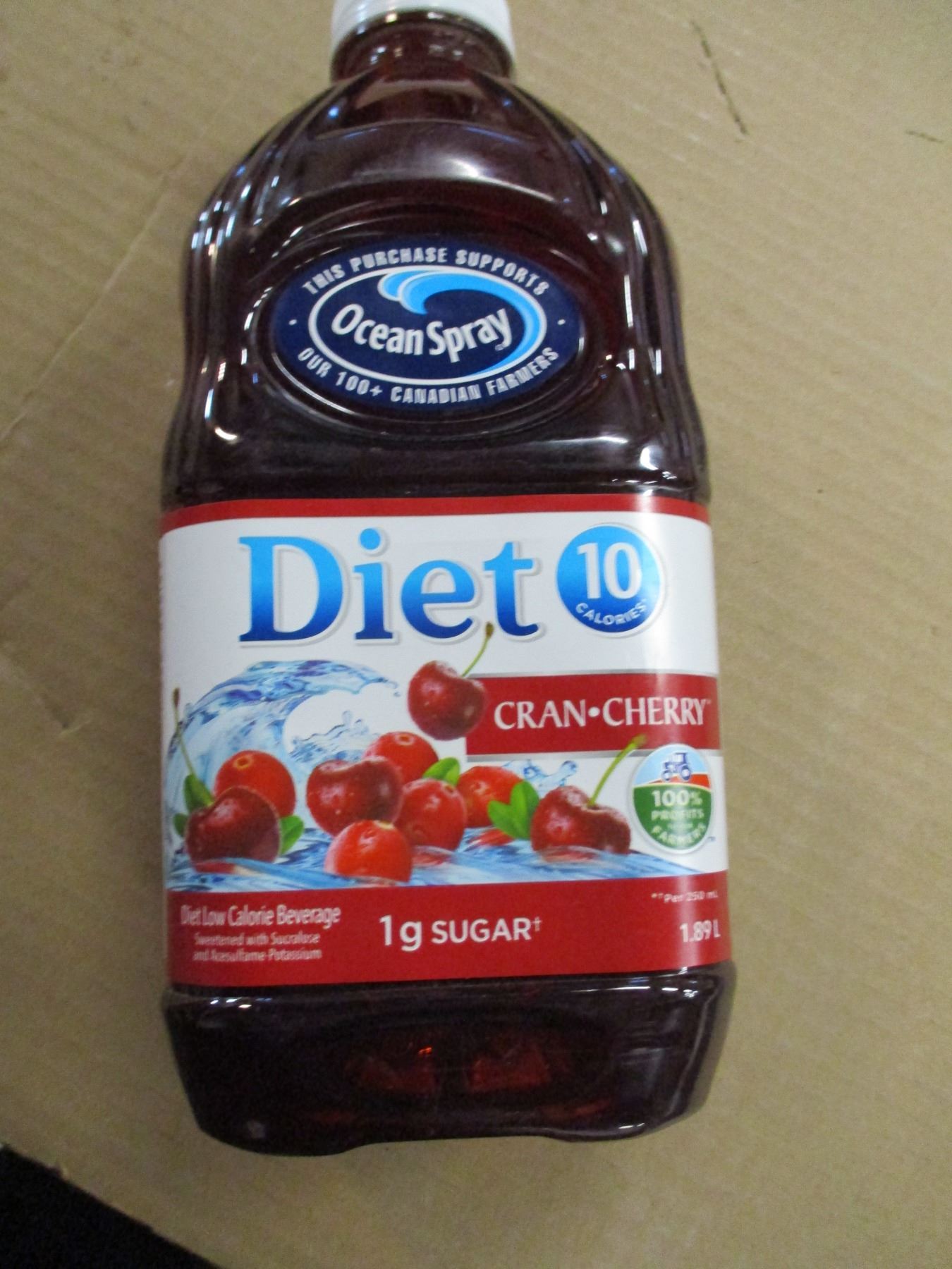 OCEAN SPRAY DIET CRAN-CHERRY DRINK (1.89L) - PER BOTTLE