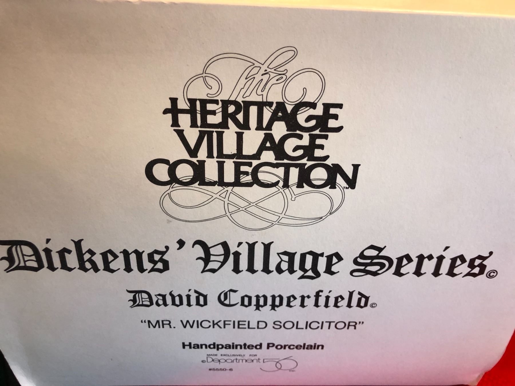 DPT.56 Heritage Village Collection "MR. WICKFIELD SOLICITOR"