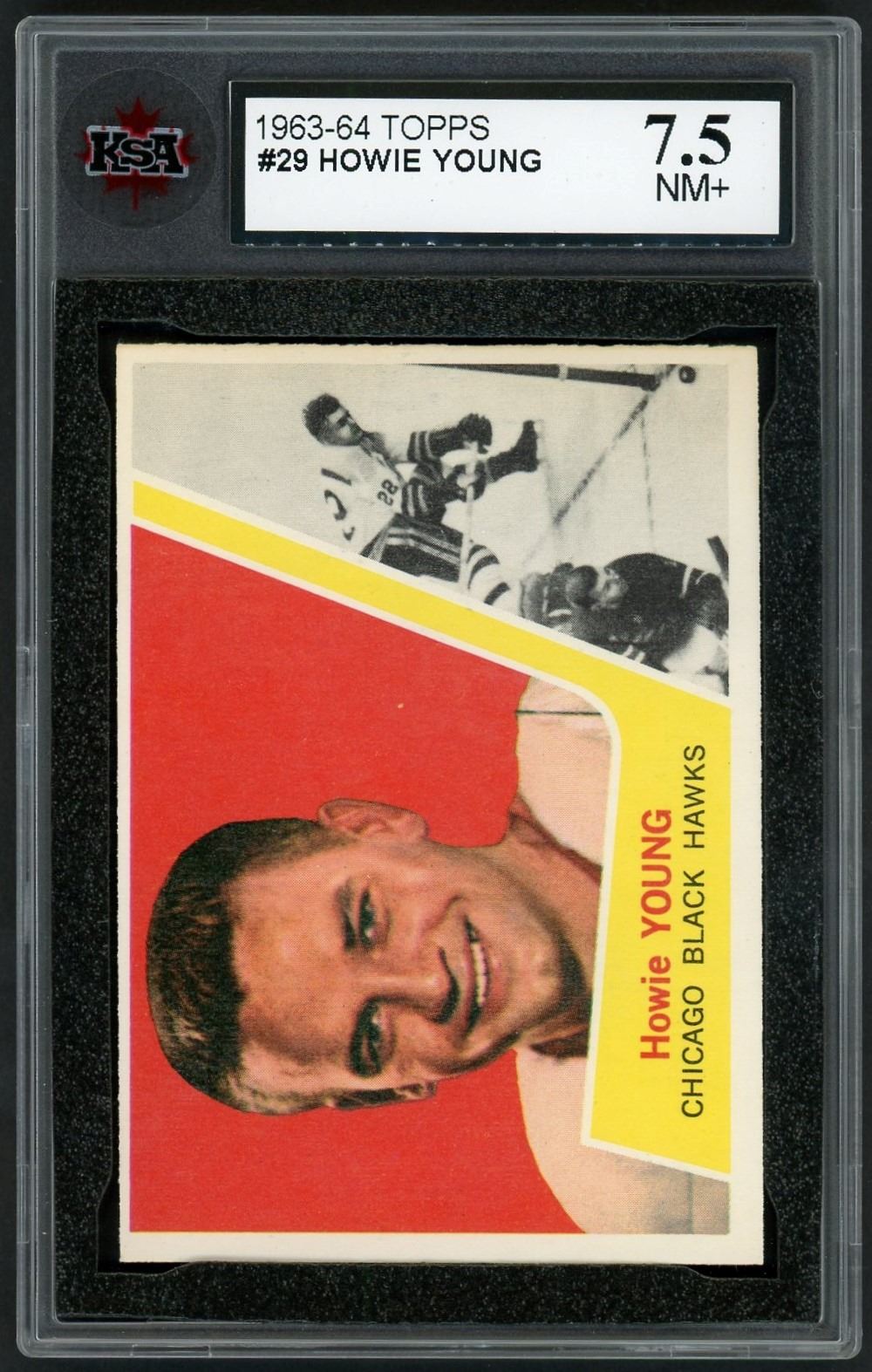 1963-64 Topps #29 Howie Young RC (KSA 7.5)