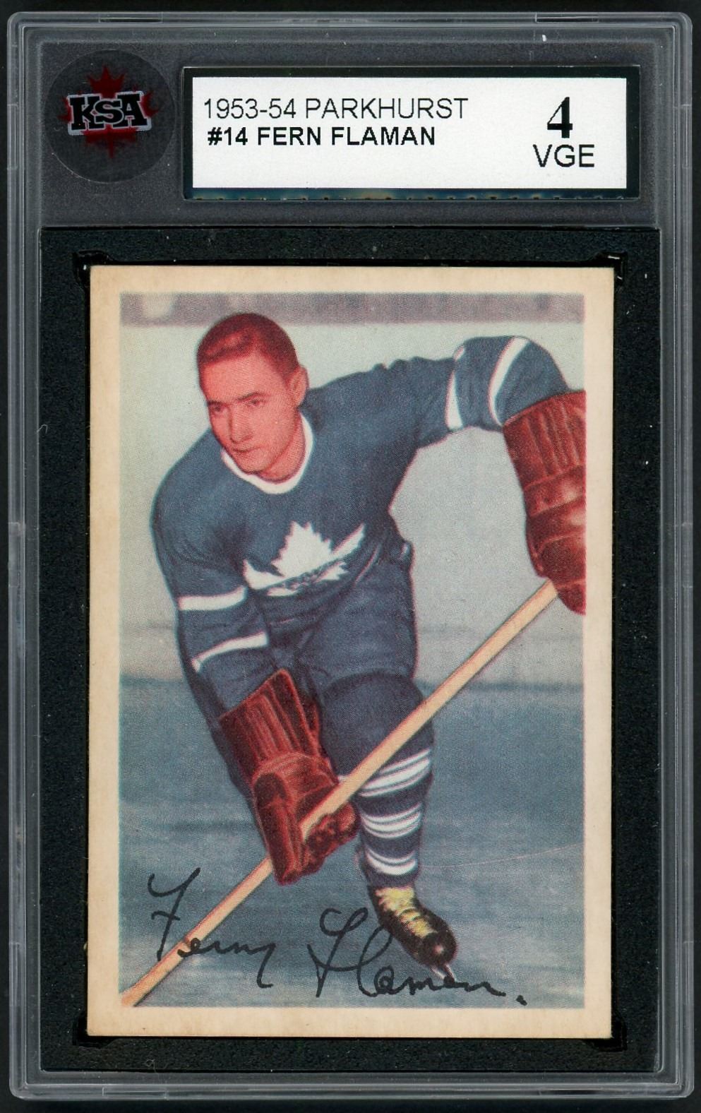 1953-54 Parkhurst #14 Fern Flaman (KSA 4)