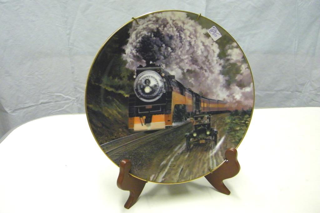 Classic American Train Plate-ROUND THE BEND-