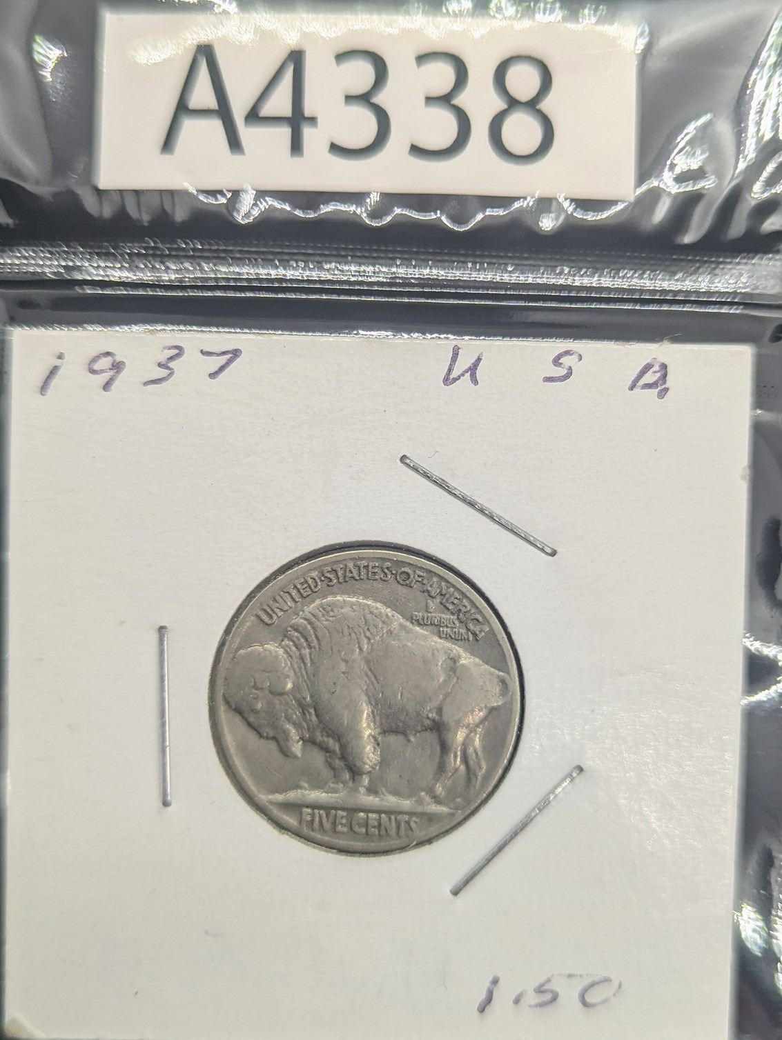 1937 US Buffalo Nickel (A4338)