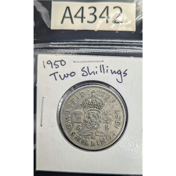 1950 Two Shillings (A4342)