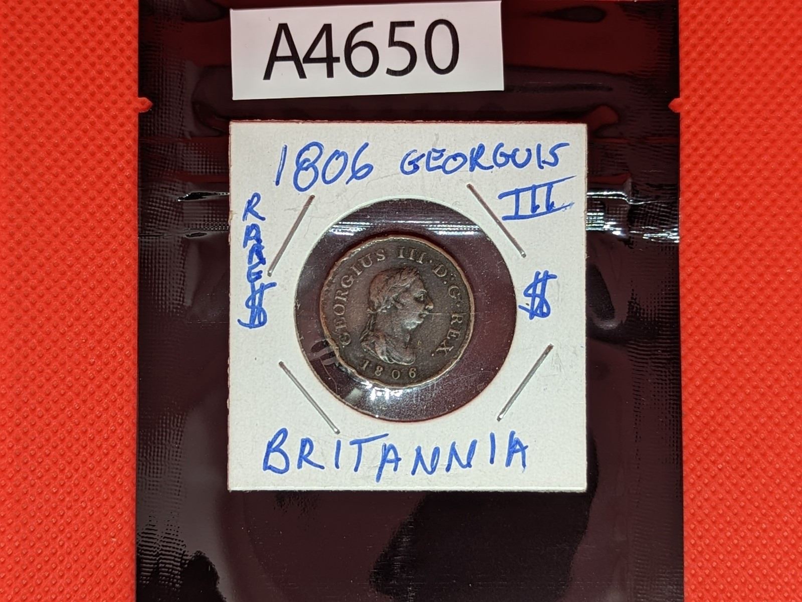 Rare 1806 Georgius III Britannia Coin (A4650)