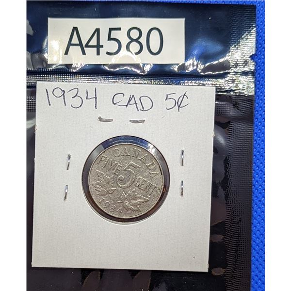 1934 CAD Nickel (A4580)