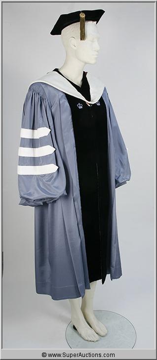 Columbia University Cap, Gown and Sash {Alfred Hitchcock}
