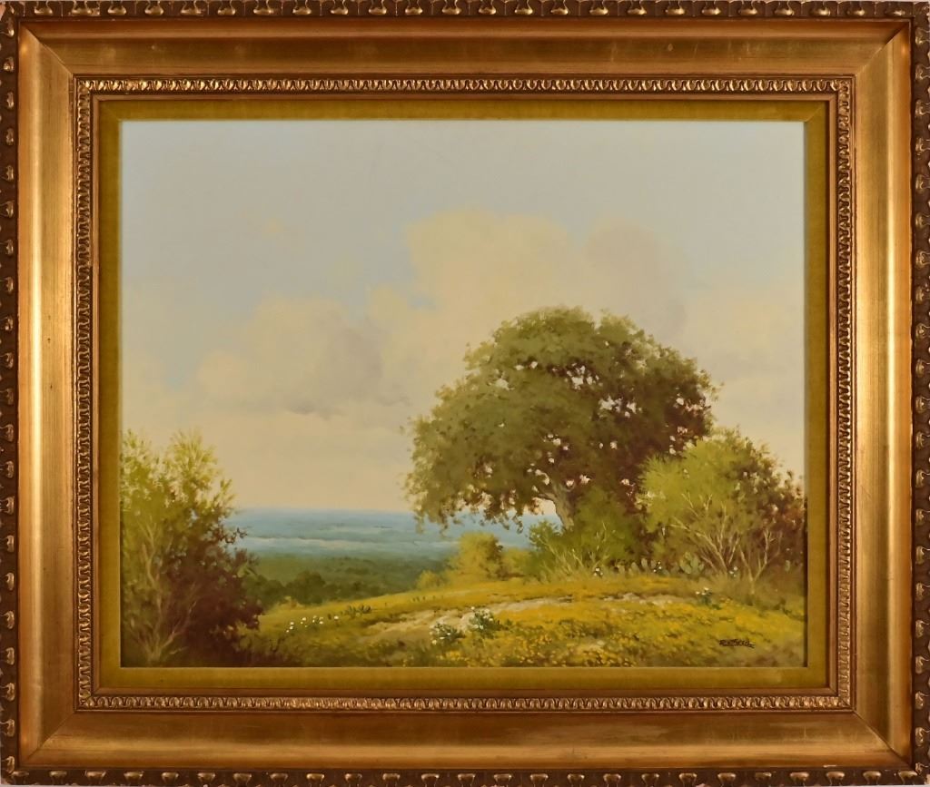 Jerry Ruthven (TX, B.1947) Hill Country Painting