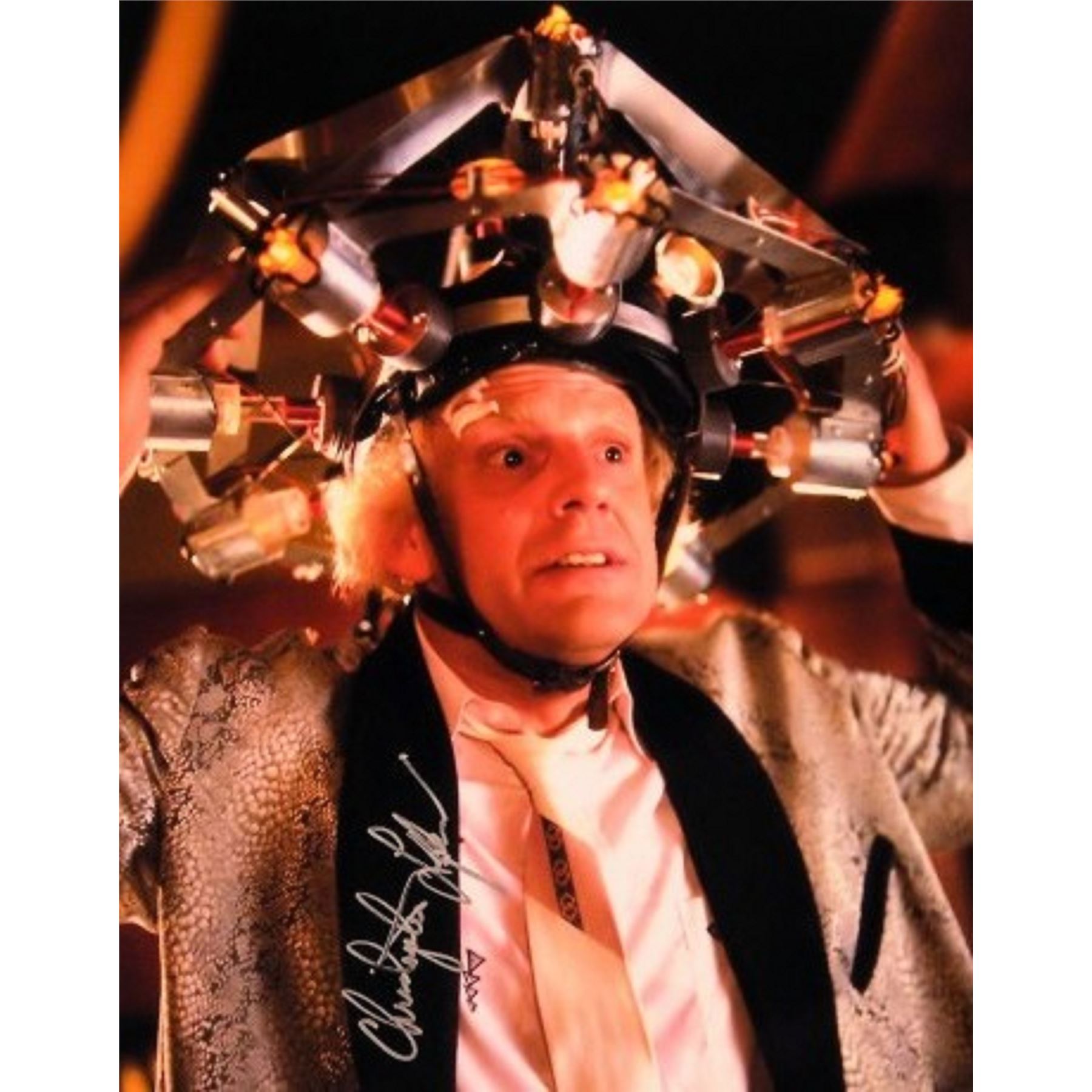 Christopher Lloyd signed Back to the Future photo