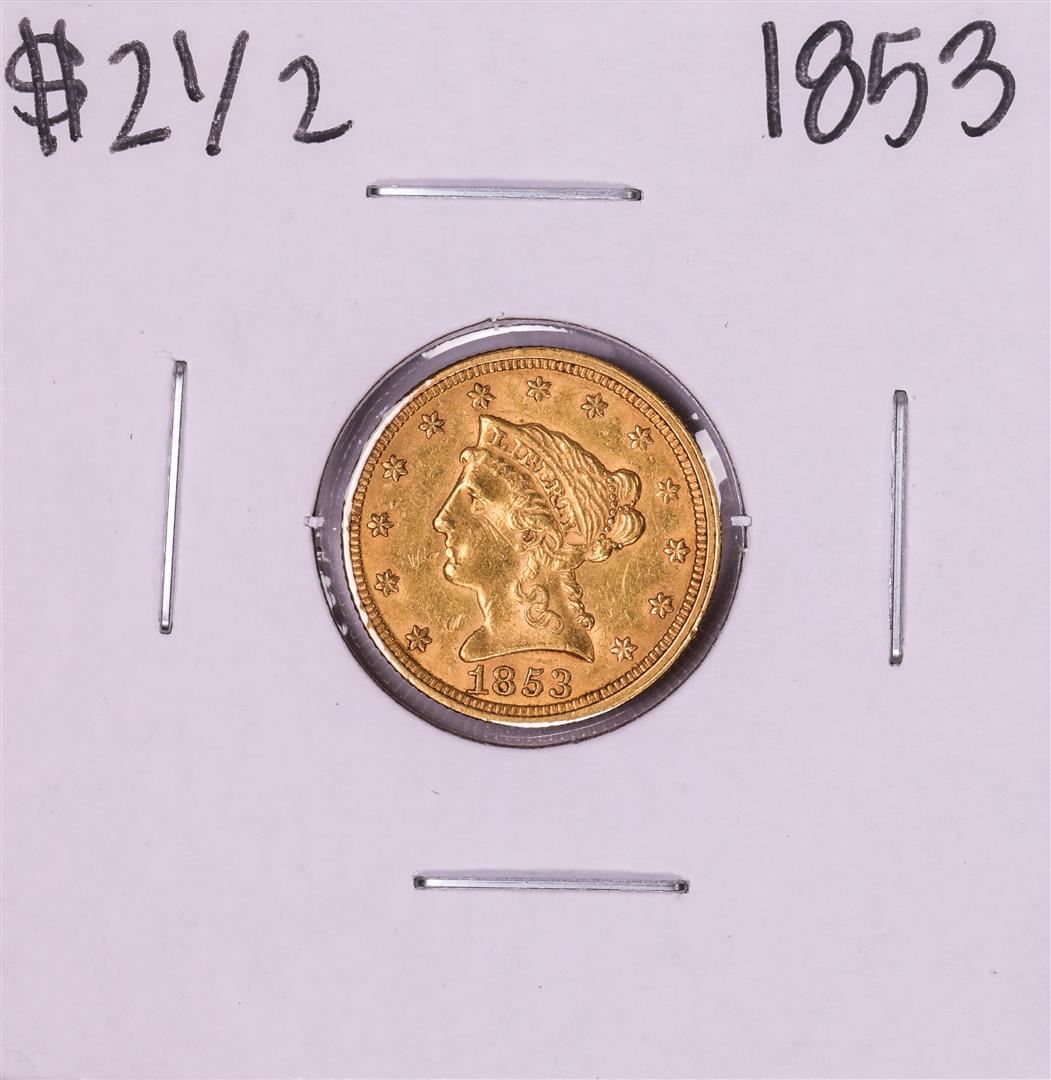 1853 $2 1/2 Liberty Head Quarter Eagle Gold Coin