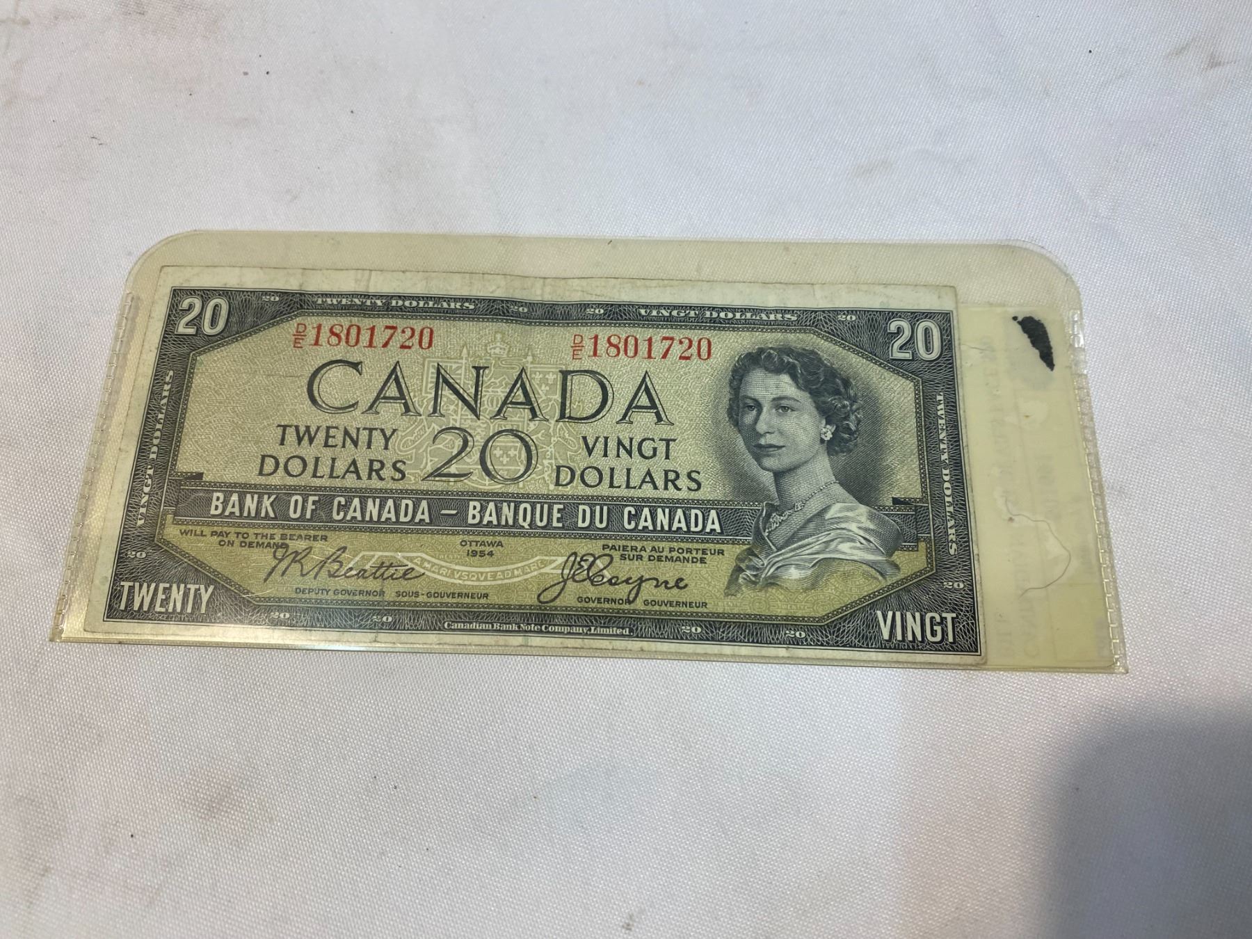 1954 Devils face $20 bill
