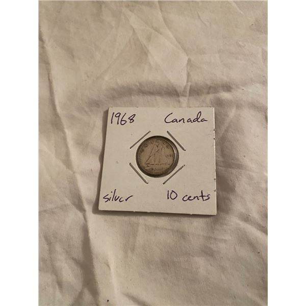 1968 Canada silver dime