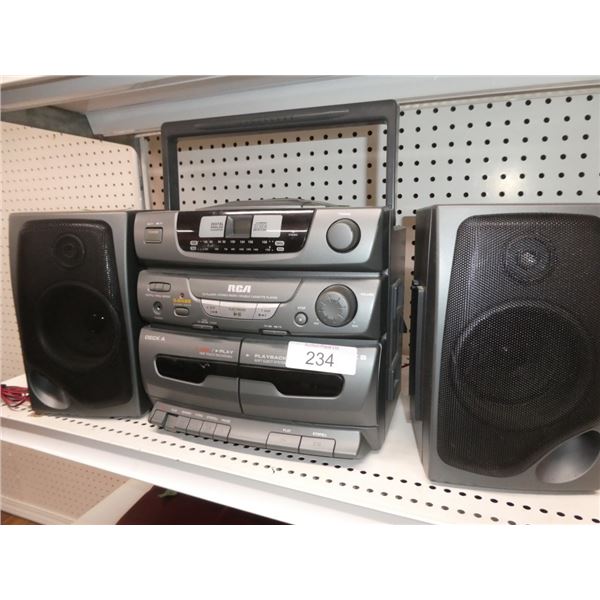 RCA CD player/stereo radio/double cassette player