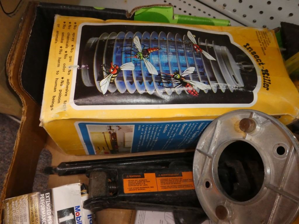 misc tools, insect killer lamp, mouth guard