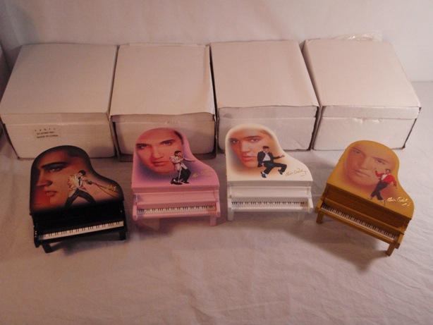 Set of 4 Elvis Grand Piano Heirloom Classics Music Box Collection