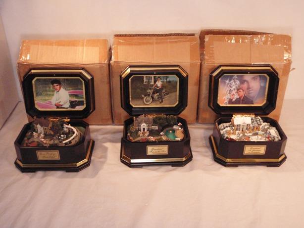 Set of 3 Legendary Home of Elvis Presley Music Box Collection